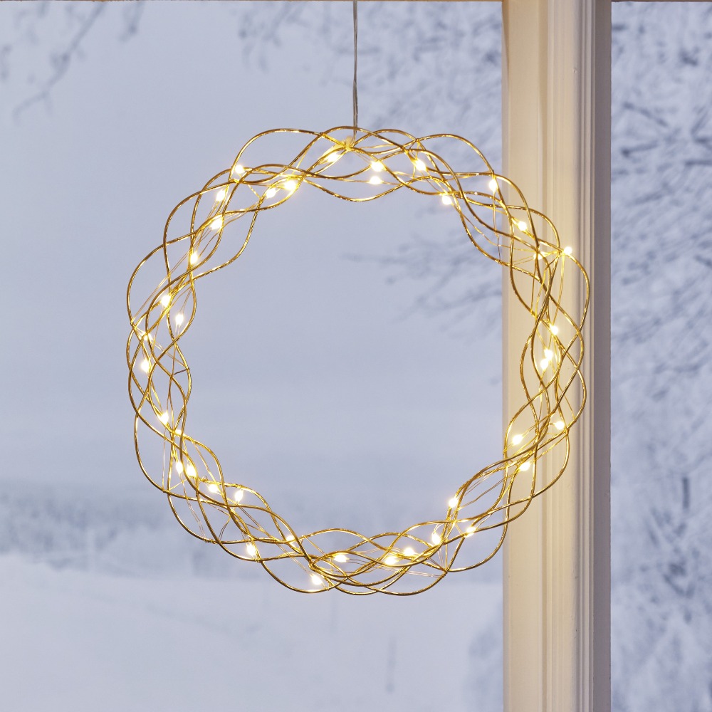 Dekoracja wianek z oświetleniem Led CURLY 30cm AMLED